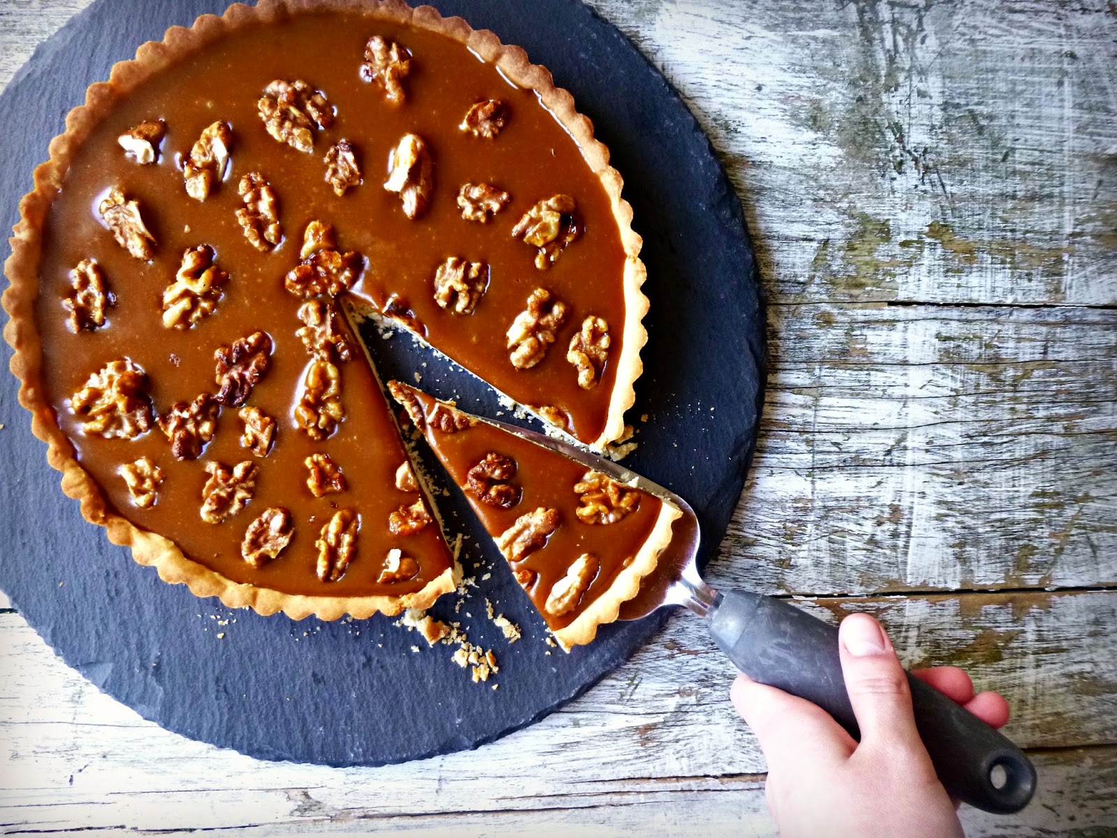 The Spoon and Whisk: Caramel and Maple Walnut Tart