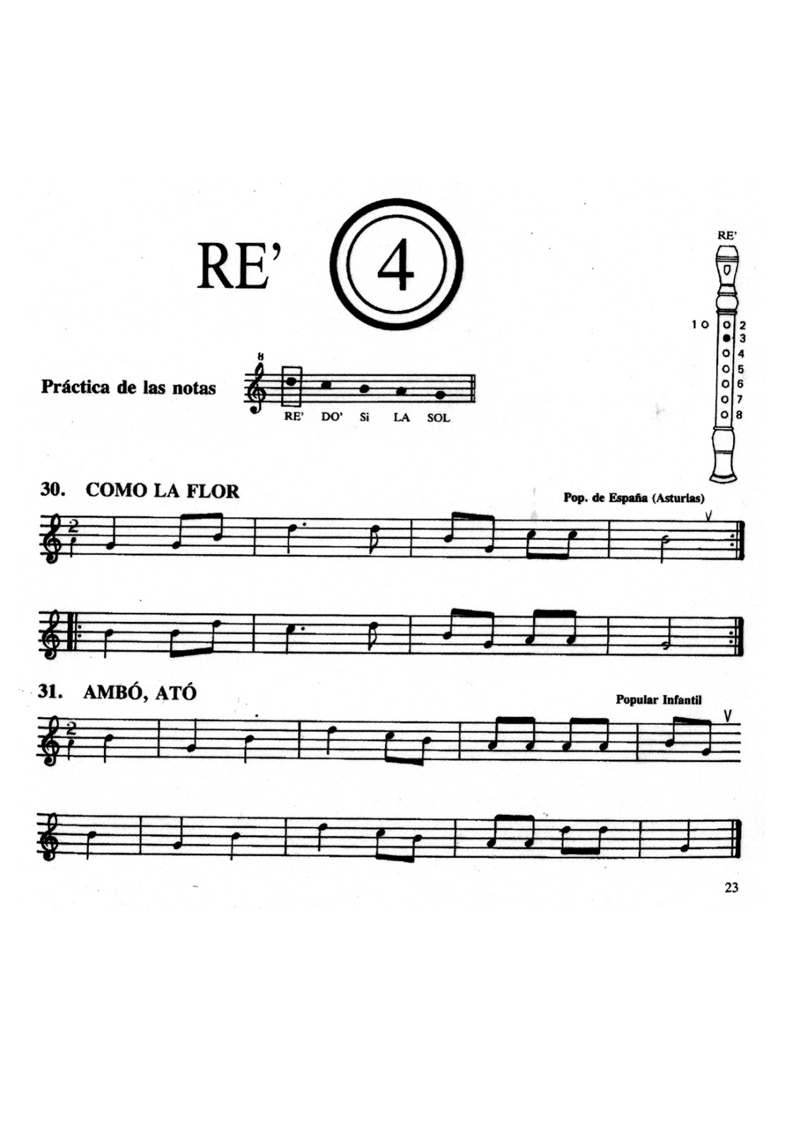 música: Como la flor. Nº 30. (3º EP)