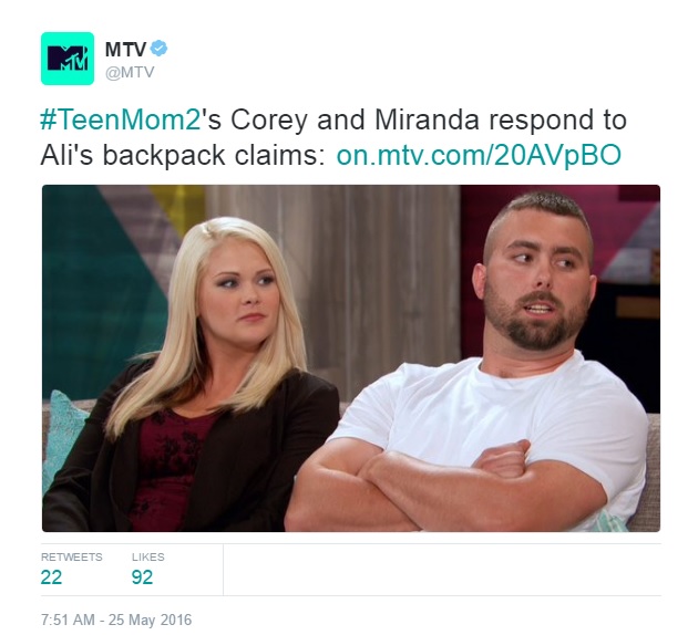 Teen Mom 2 Corey And Miranda Simms Tell Their Side Of The Story On Ali ...