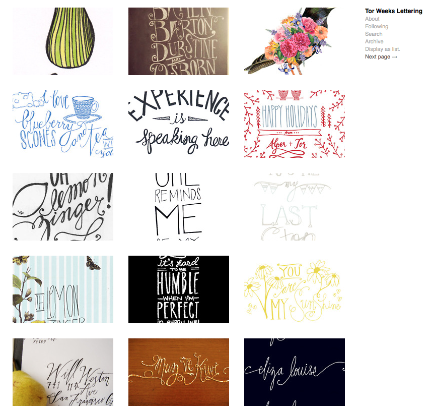 agirlnamedtor: Digital Self Portrait / Lettering Website