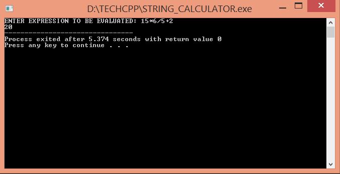 C++ Program for String Calculator [DEVCPP/GCC] - TECHCPP