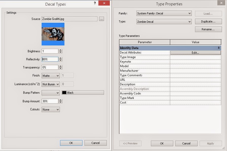 Revit Recess: Decals