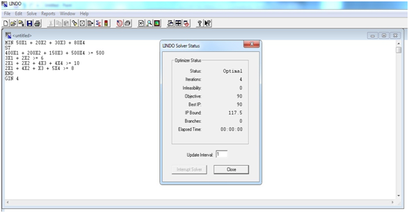 Software LINDO (Linear Ineraktive Discrete Optimizer) | desah arofah