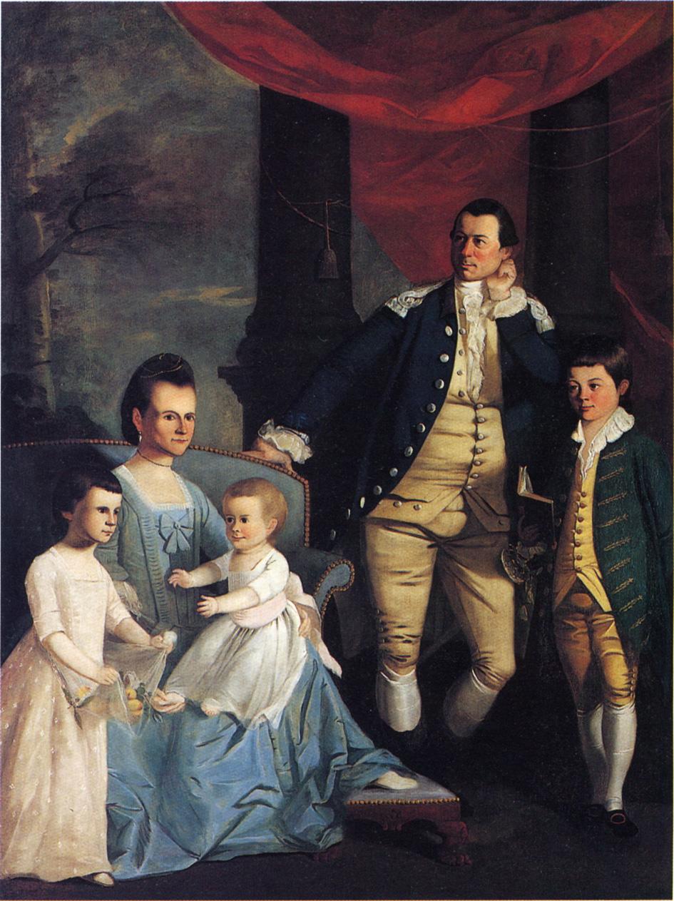 art gallery paintings : Paintings of 18th-Century American Families