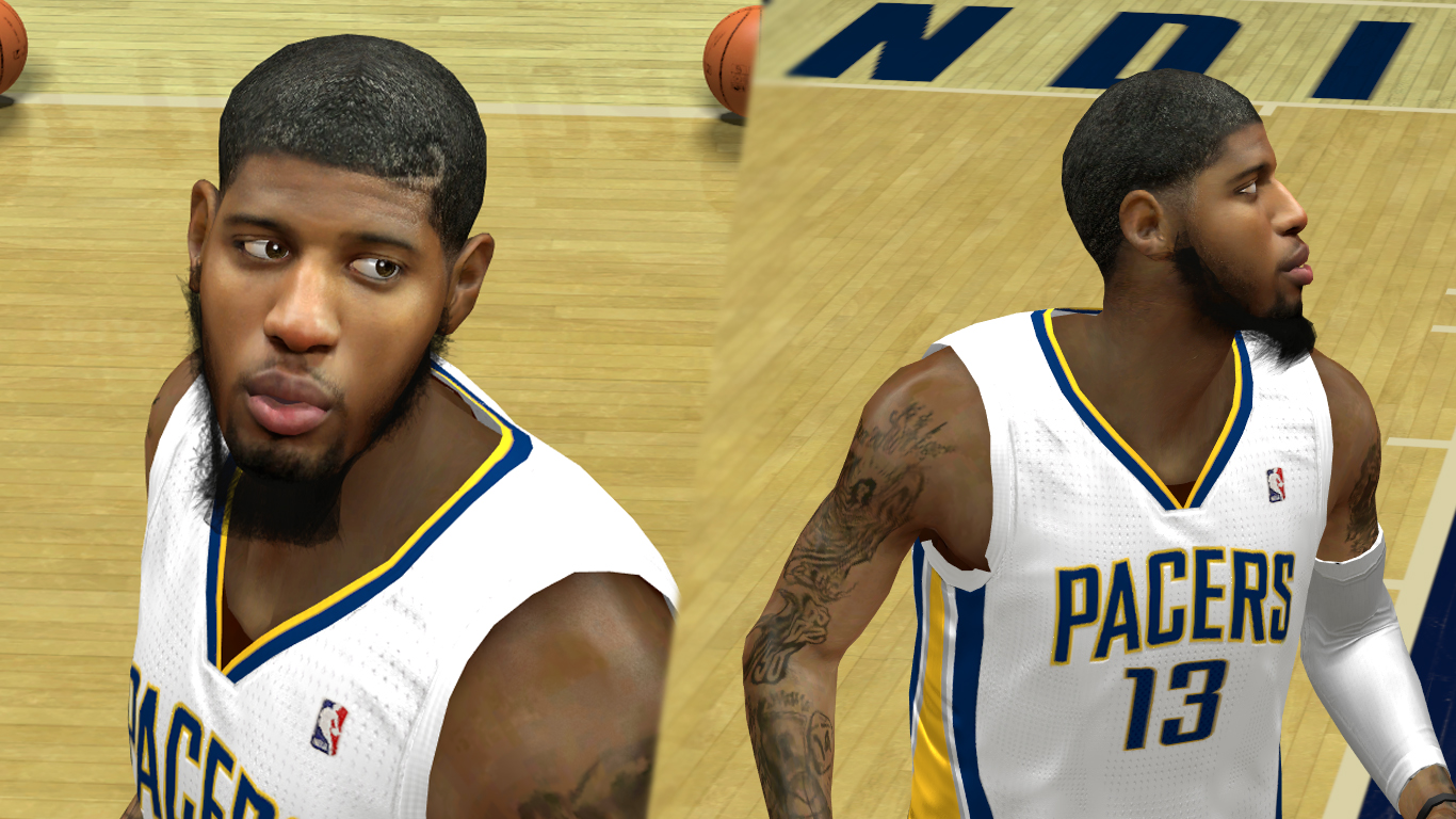 Paul George Cyberface W/ Beard V2 [FOR 2K14]