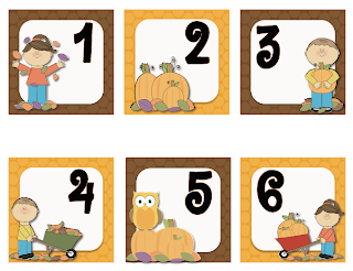 Kickin' It With Class: Fall Calendar Numbers