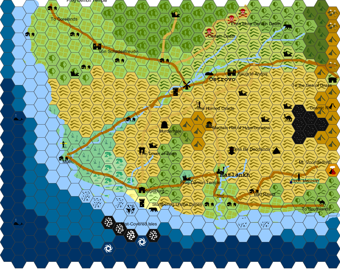 Hill Cantons: Campaign News and Hex Map