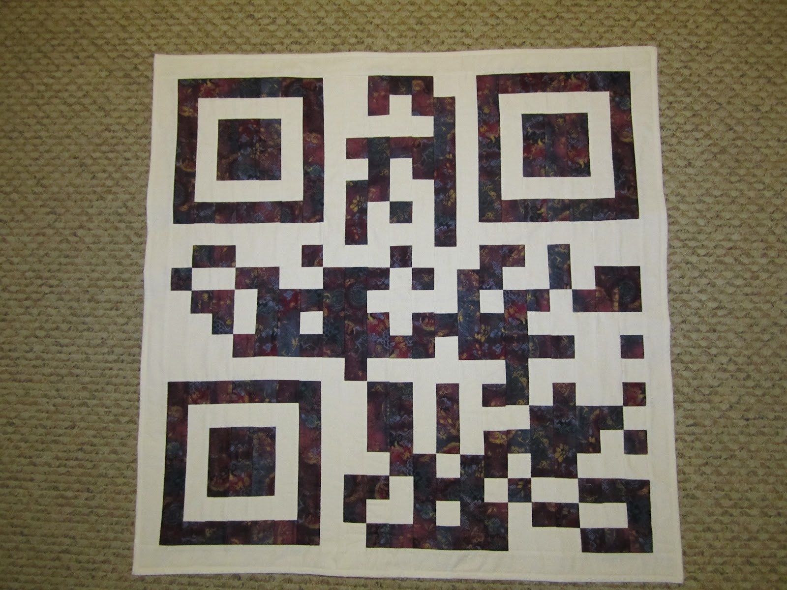 QUILT COOKIES: QR Code Quilt Done!