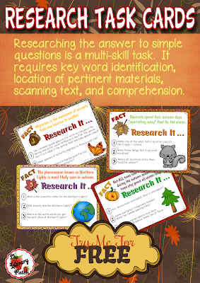 Research Task Cards - The Library Patch