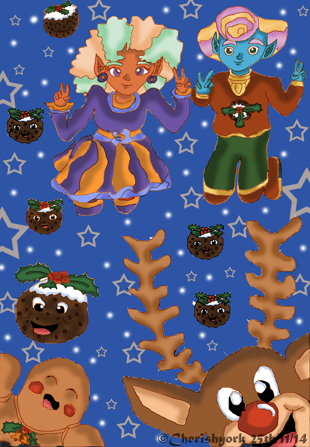 cherishyork: First of the Month Drawings! Happy December! (^_^)