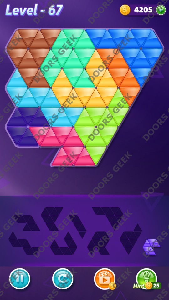 Block! Triangle Puzzle 9 Mania Level 67 Solution ~ Doors Geek