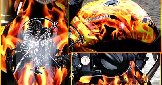 17 Modif Tangki Motor Unik, Info Baru!