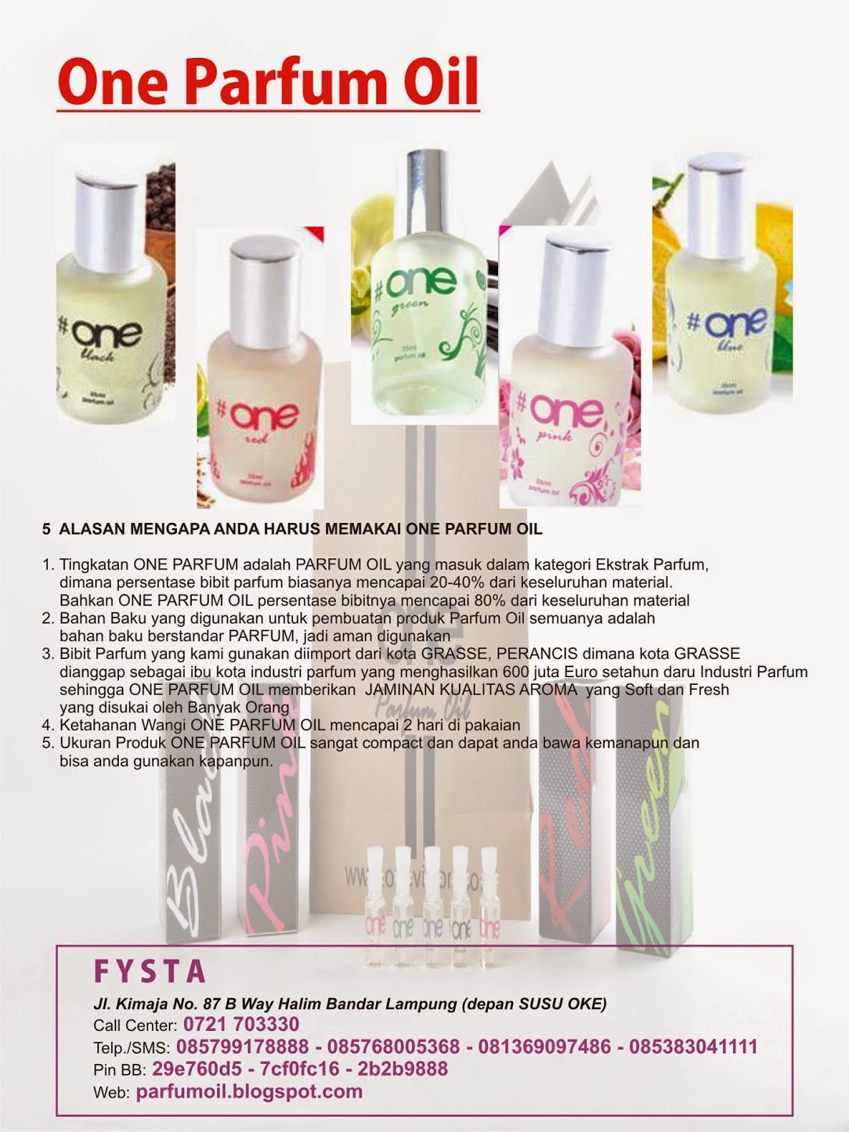 One Parfum: Ukuran Produk ONE PARFUM OIL