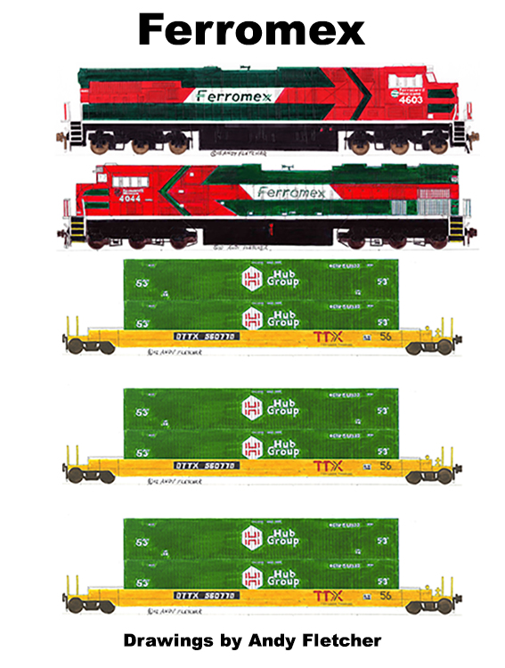 Andy Fletcher Blog-: A Ferromex Train Carries Hub Group Intermodal