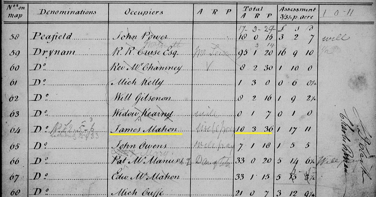 Black Raven Genealogy: James Mahon, a £10 freeholder