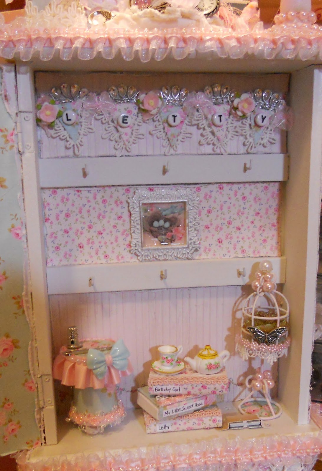 ScrapbookFashionista Designs by Rina: Shabby Chic Altered Key Cabinet