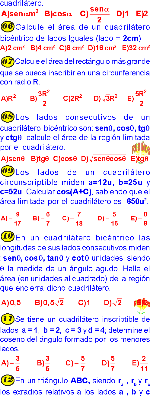 RESOLUCIÓN DE FIGURAS EJERCICIOS CON RESPUESTAS DE TRIGONOMETRIA PDF
