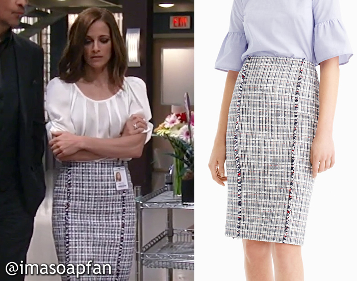 Hayden Barnes's Tweed Pencil Skirt - General Hospital, Season 55 ...