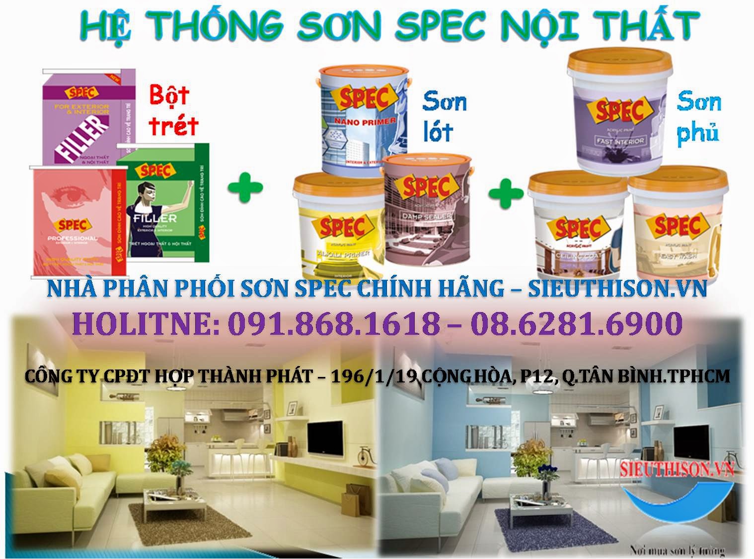 Sơn nước SPEC giá rẻ - Bảng Báo giá sơn SPEC mới nhất