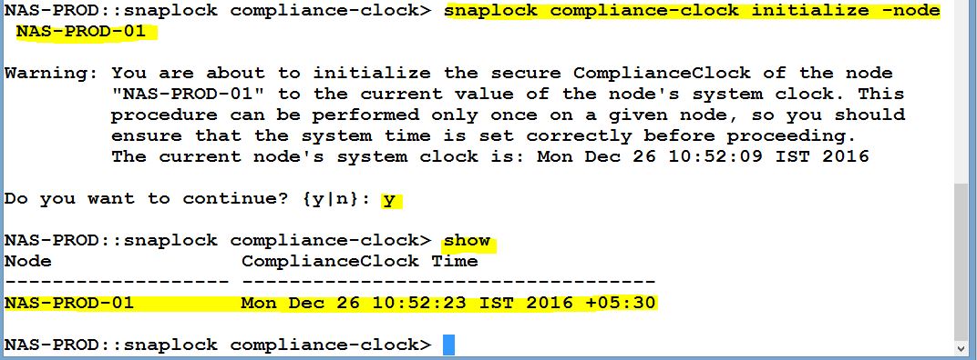 Remote Infrastructure Management: Ontap 9 Snaplock Configuration