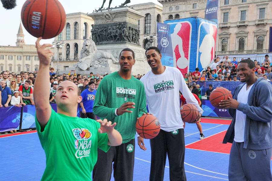 Pics from the Celtics NBA Cares event in Milan