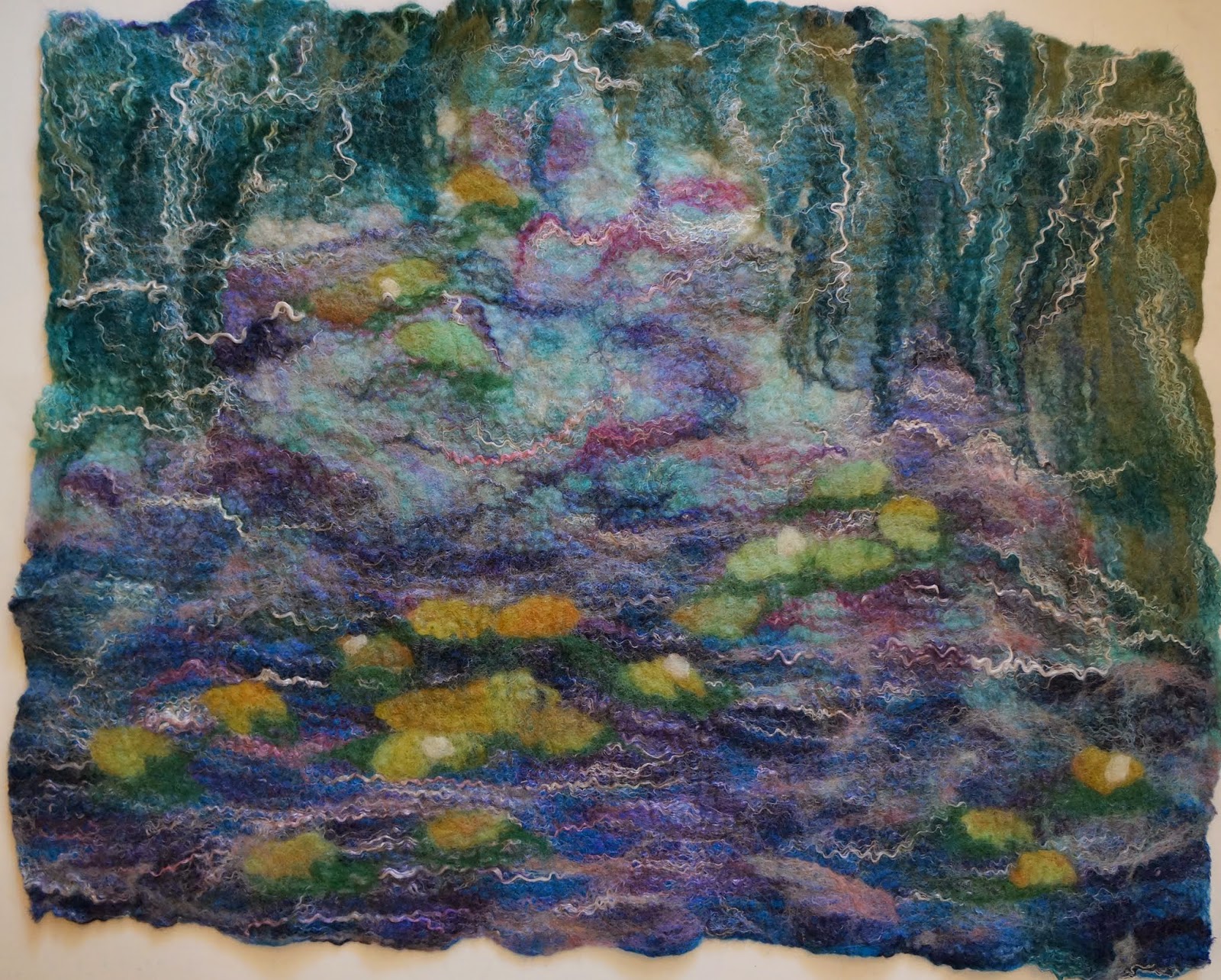 Ginger Wilson: Wet felting waterlilies