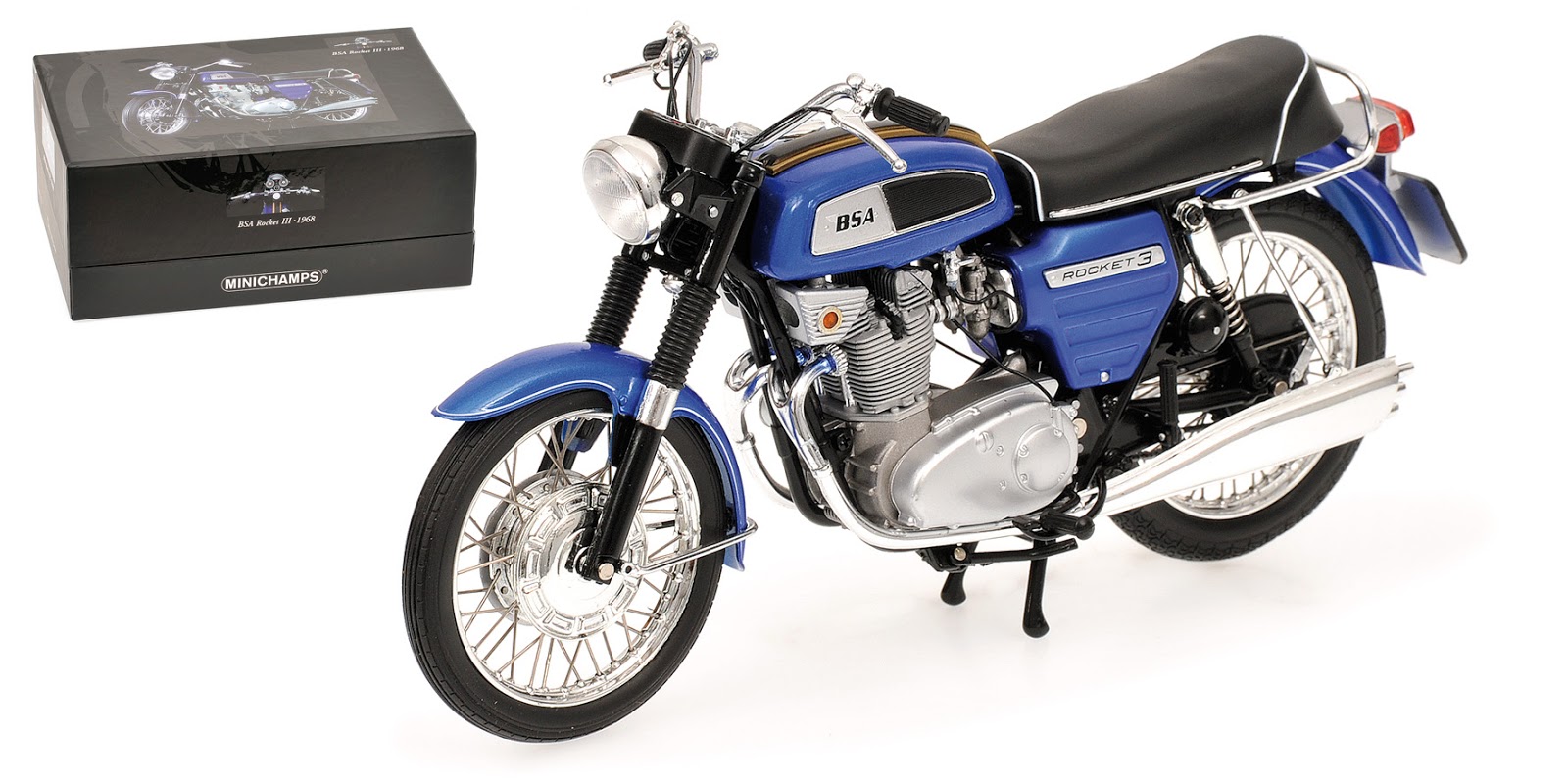 Racing Scale Models: BSA Rocket III 1968 Blue by Minichamps