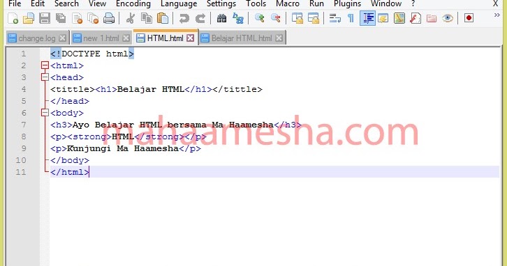 HTML Dasar Part 6: Cara Membuat Struktur Dasar HTML