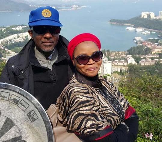 Photo: Emir of Kano, Muhammad Sanusi II holidays with one of his wives