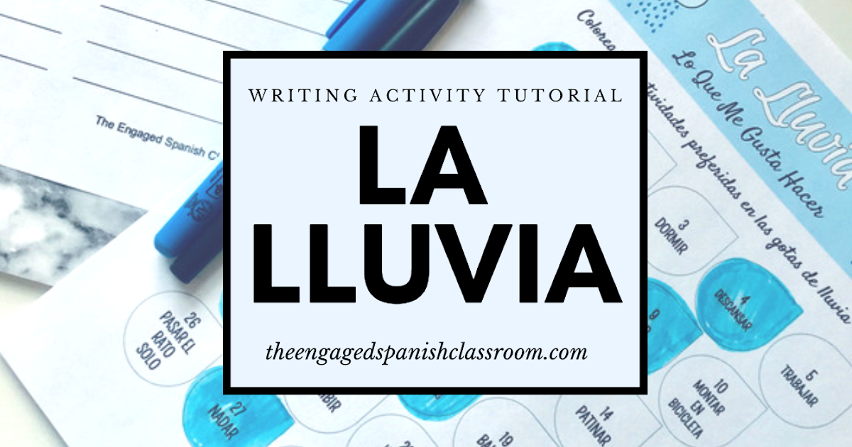 The Engaged Spanish Classroom: La Lluvia Writing Activity Tutorial