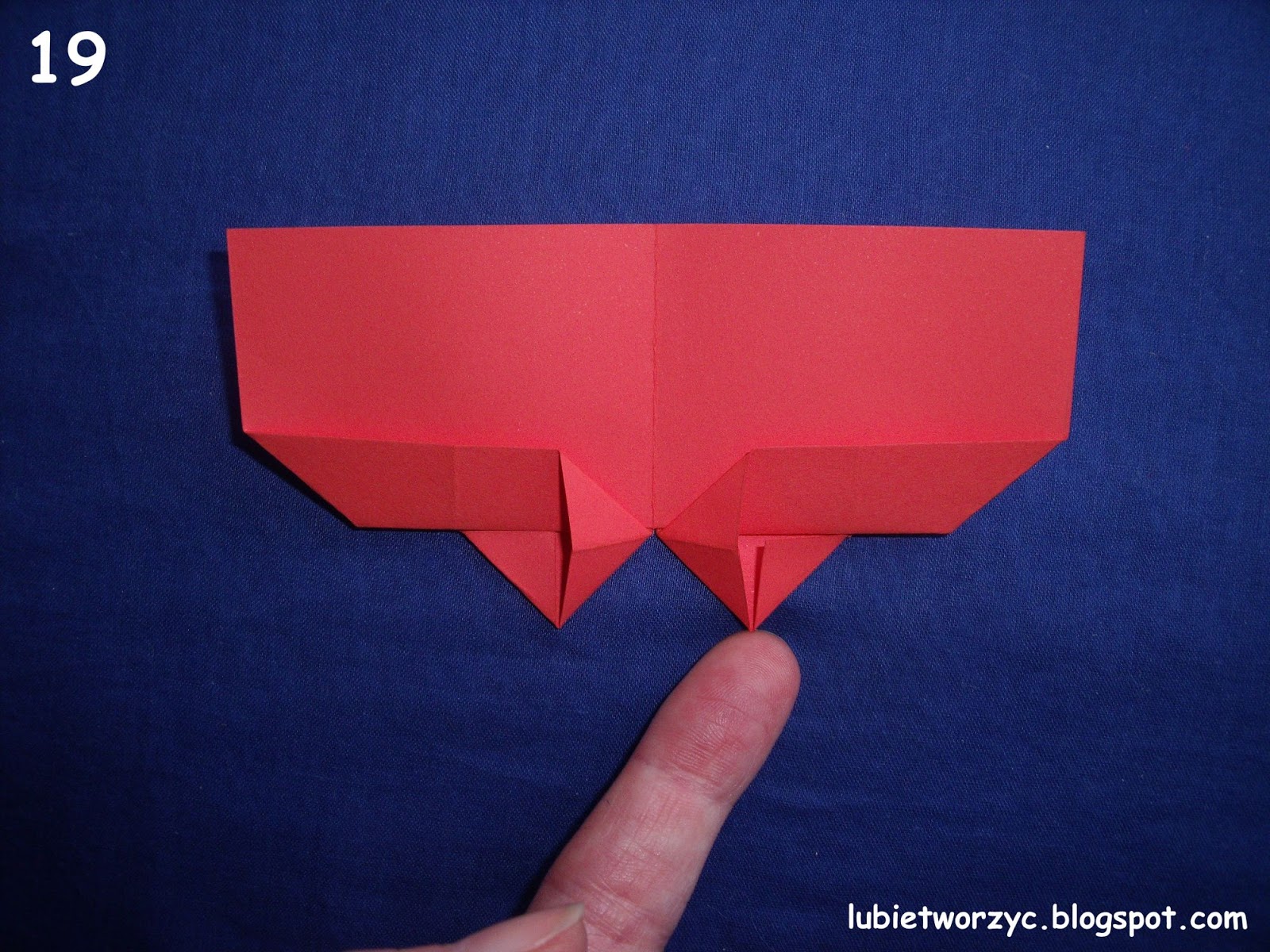 Serce origami - zakładka do książki