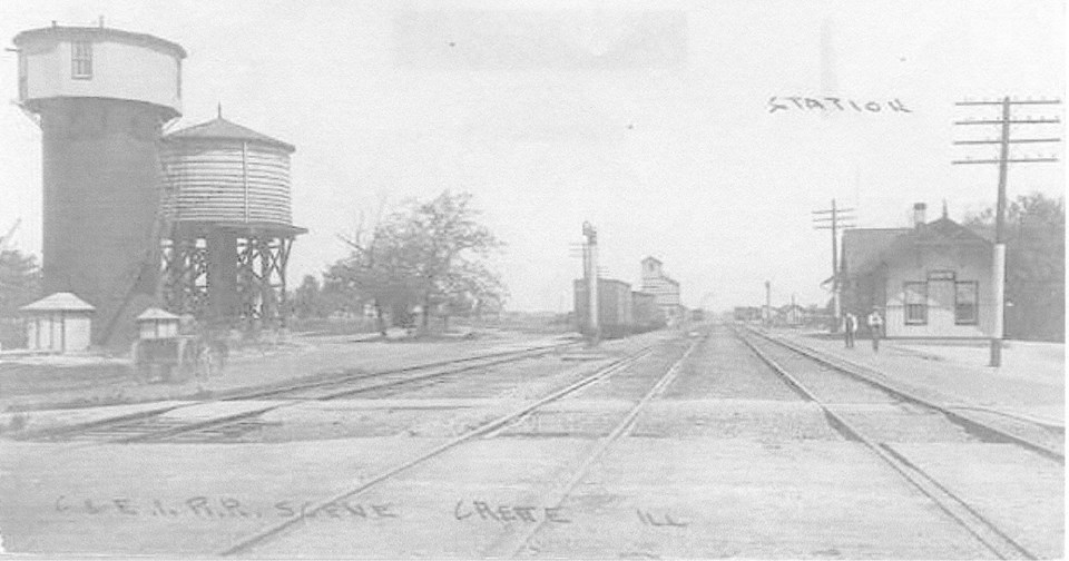 Towns and Nature: Crete, IL: C&EI Depot and Water Towers