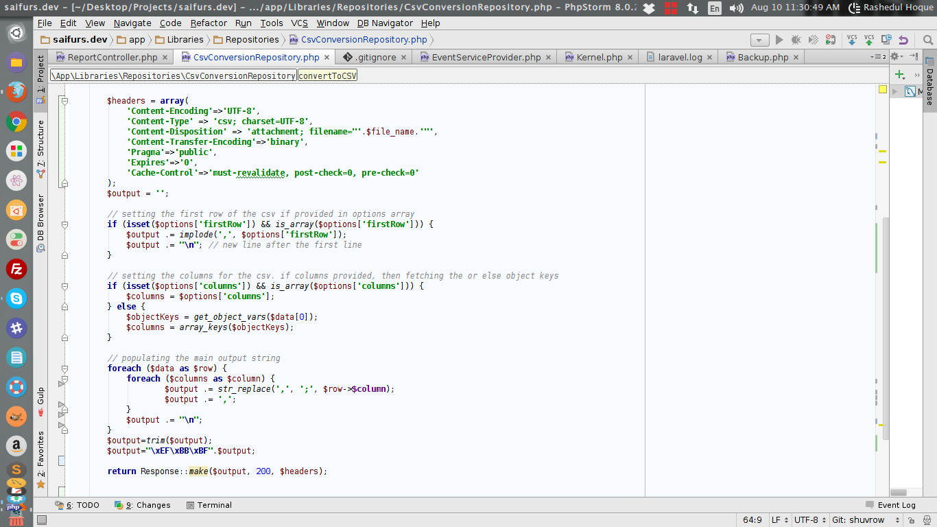 Export Excel Files In Csv Format With Utf 8 Encoding In Laravel
