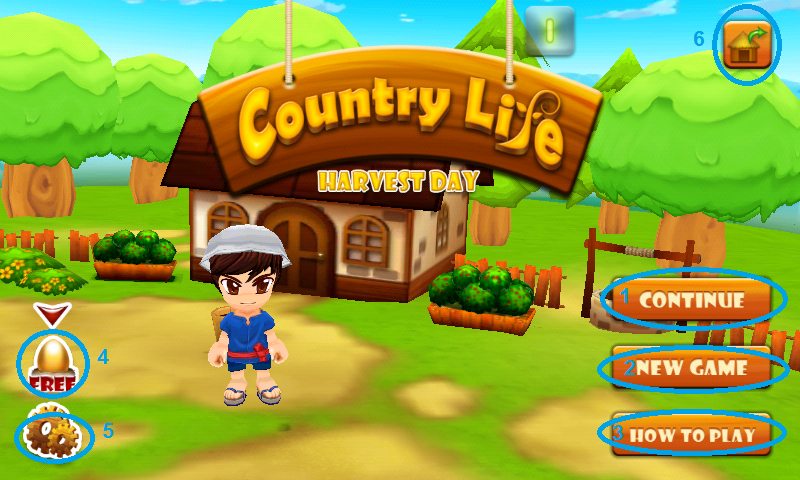 Country Life : Harvest Day - Game Guide: GUIDE 1 : Beginning The Game