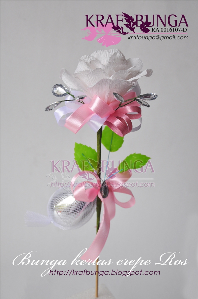 krafbunga: bunga telur crepe paper ros