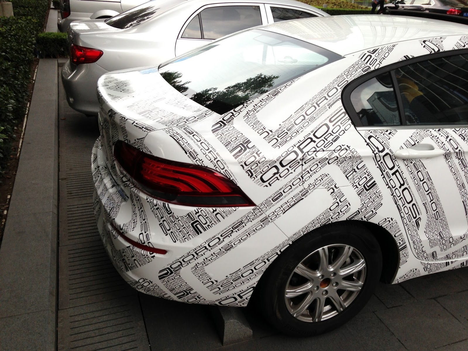 Sketchsite:Barrett: Qoros 3 sedan camouflage test car in Shanghai