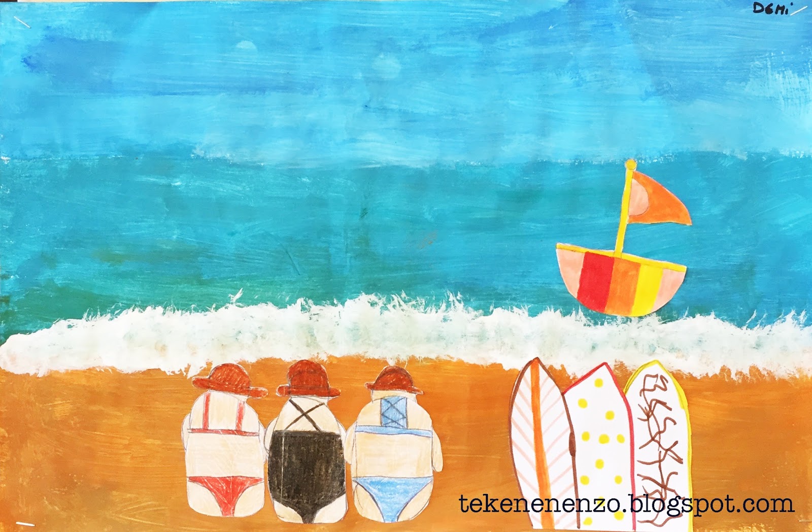 Tekenen en zo: Een dagje aan het strand