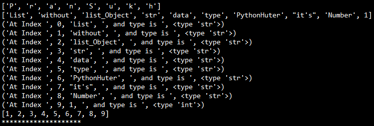 List, Tuple and manipulation operation on Python Hunter's blog.