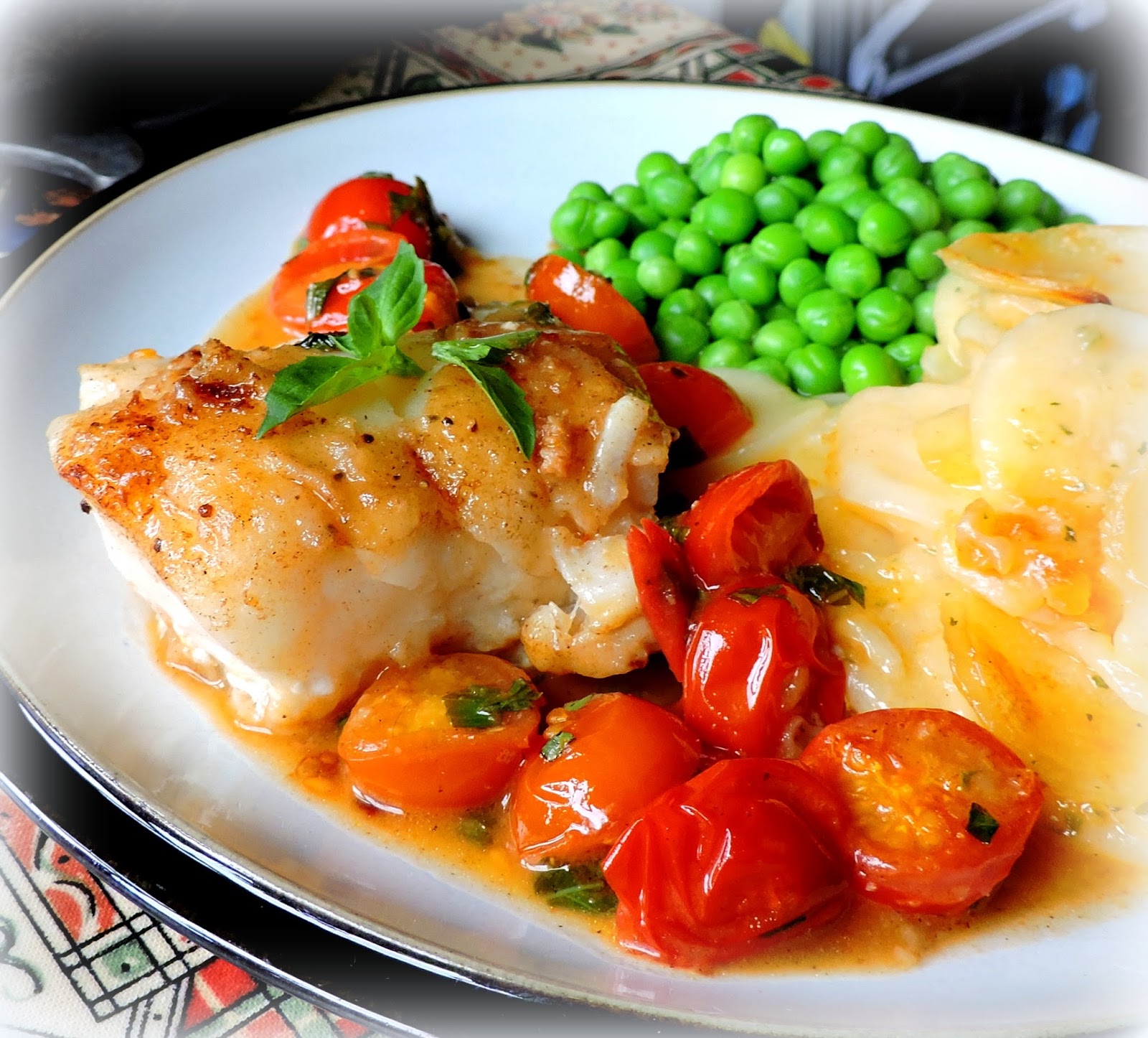 Tomato & Basil Sauced Cod | The English Kitchen