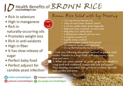 Linda's Voice: 10 Health Benefits of Brown Rice