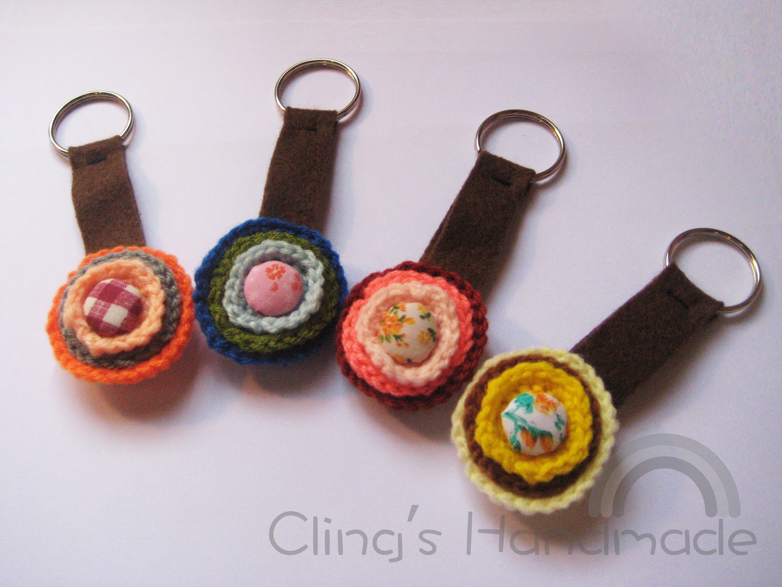 Cling's Handmade: Button Badge Key Chain