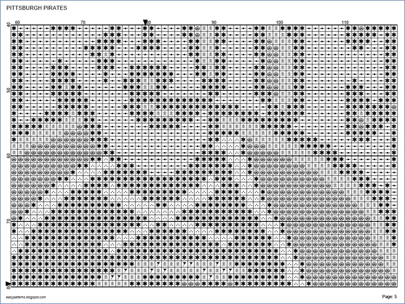 EASY PATTERNS: Pittsburgh Pirates cross-stitch pattern