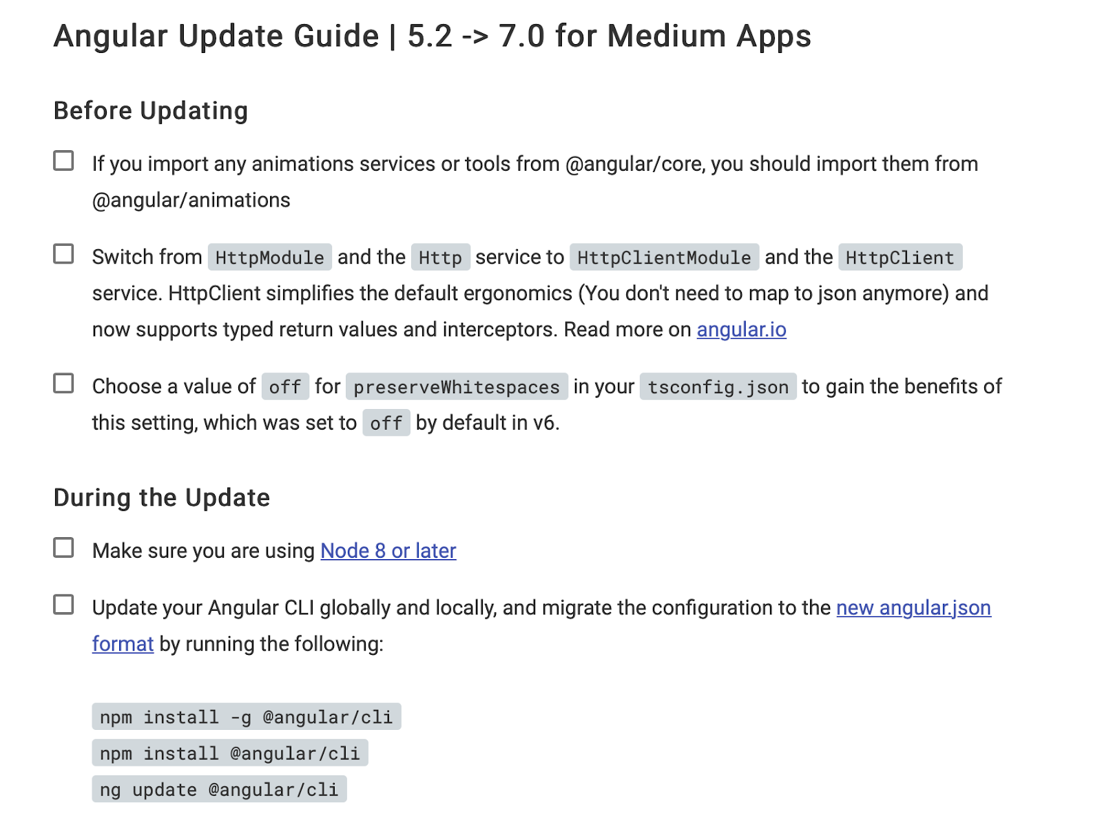 Angular5から7へのバージョンアップ・前編
