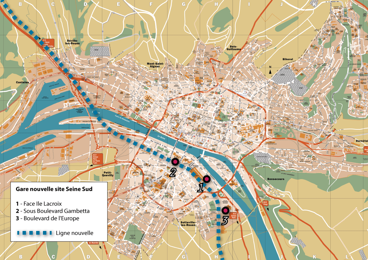 U.G.A.R.O.: Plans de la nouvelle gare de Rouen