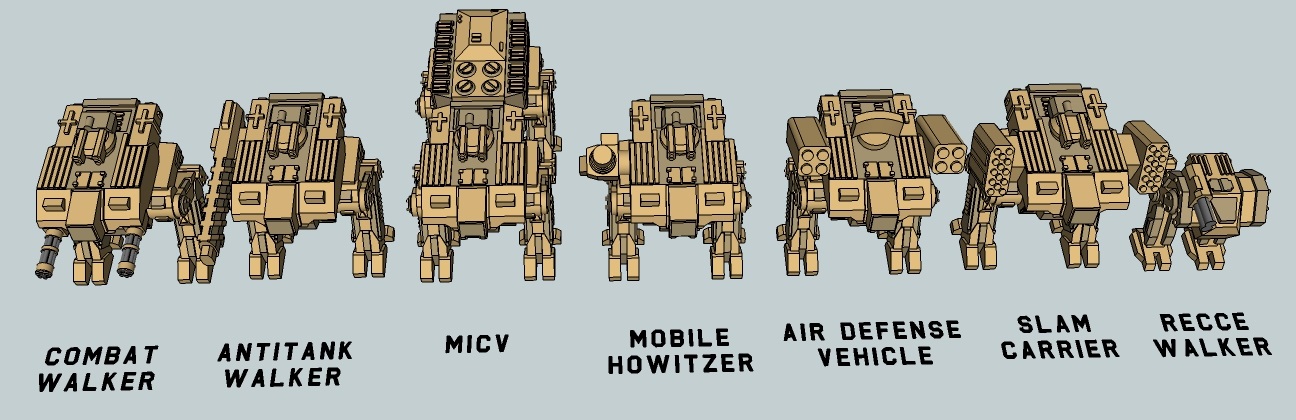 Welcome to the National Cheese Emporium!: 3mm Combat Walkers