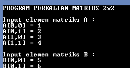 Perkalian Matriks Beda Ordo C++ - Belajar di Rumah