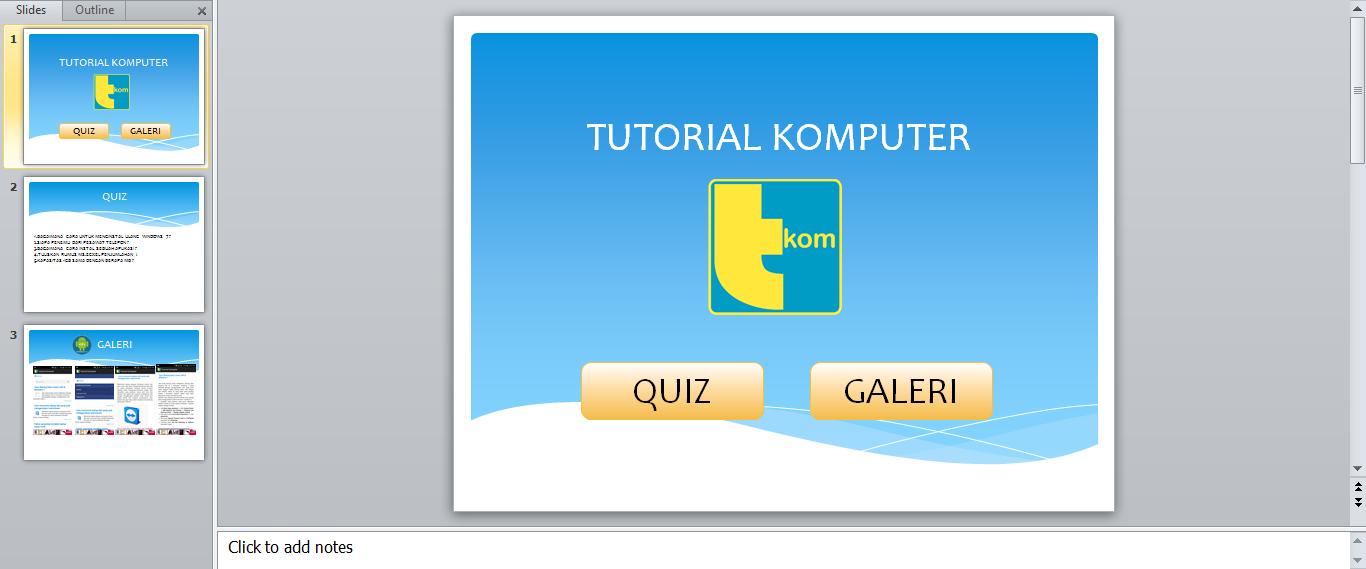 Cara Membuat Tombol Hyperlink di Power Point - Tutorial Komputer