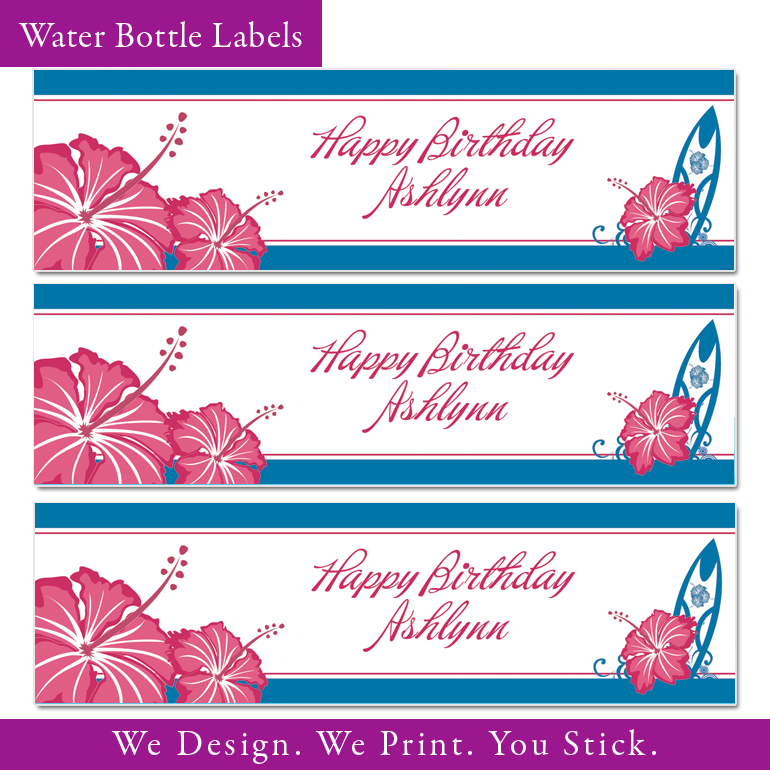Belle Announces: Beach Themed Water Bottle Labels