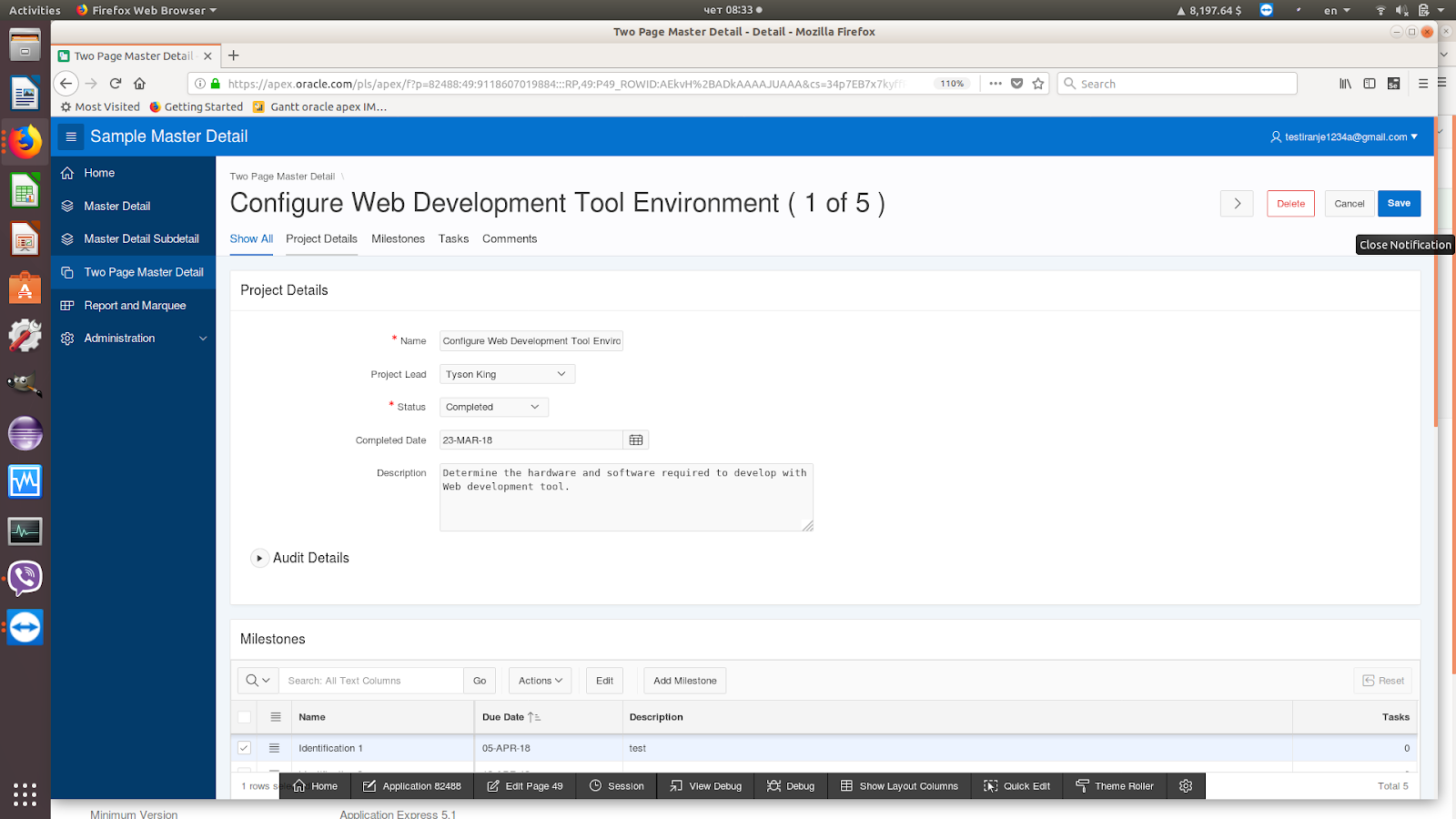 Erp Systems Master Detail Oracle Apex 51x