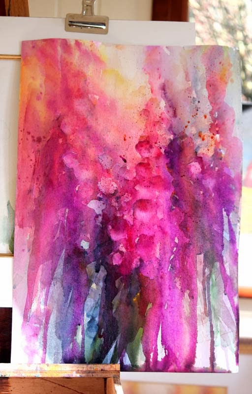 Watercolours With Life: Glorious Colour : Foxgloves 2014